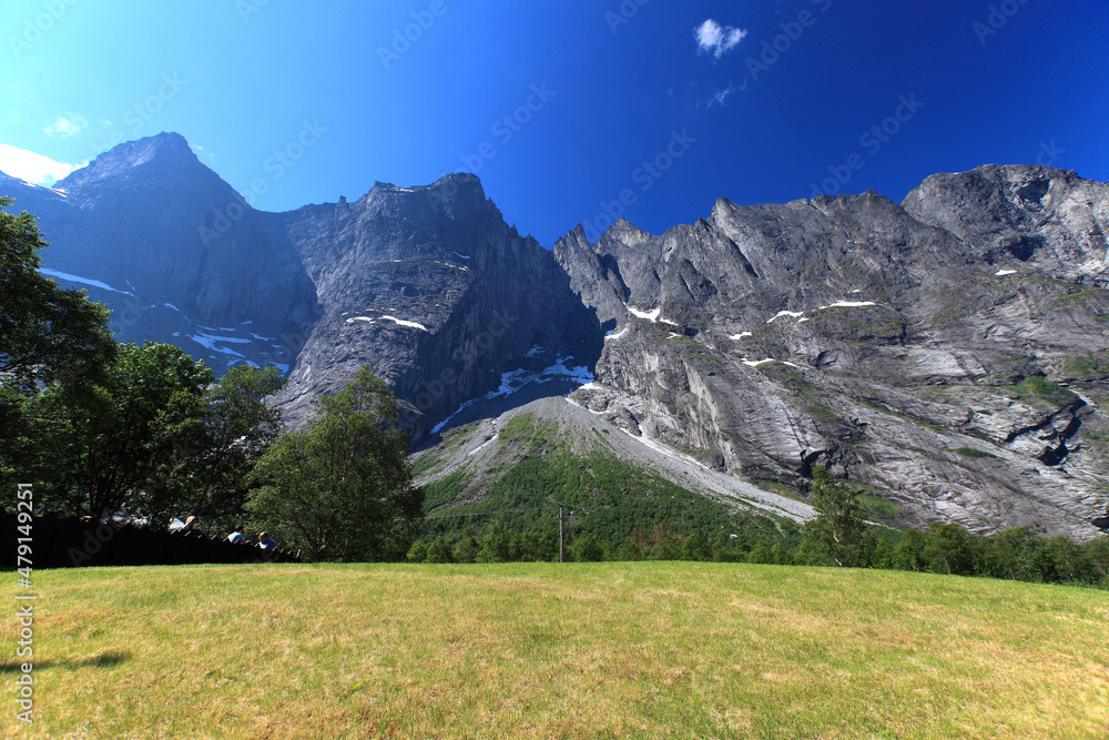 The Troll Wall or Trollveggen - part of the mountain massif ...