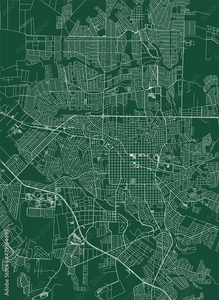 Londrina city Brazil municipality vector map. Green street map ...