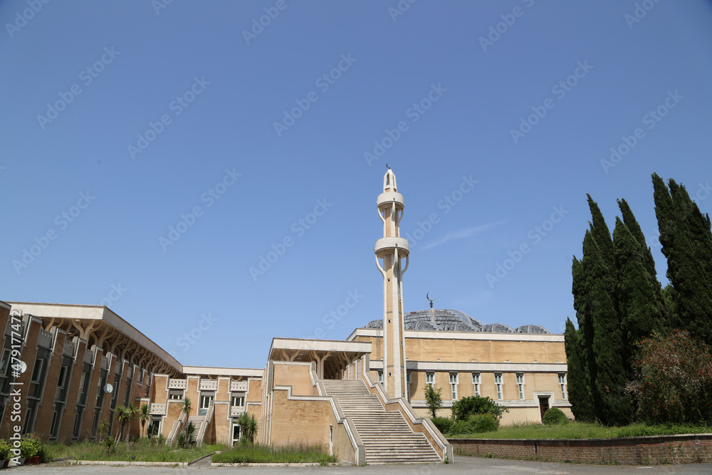 Rome, Italy - June 2019, Islamic Cultural Center And Grand Mosque of ...