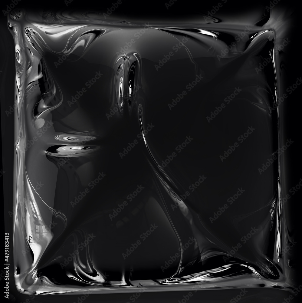 Plastic texture overlay, square frame with plastic film effect, 3d ...