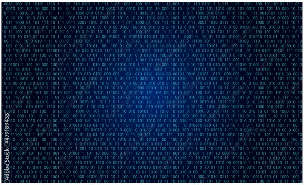 Gradient abstract background of zeros and ones, program code texture ...