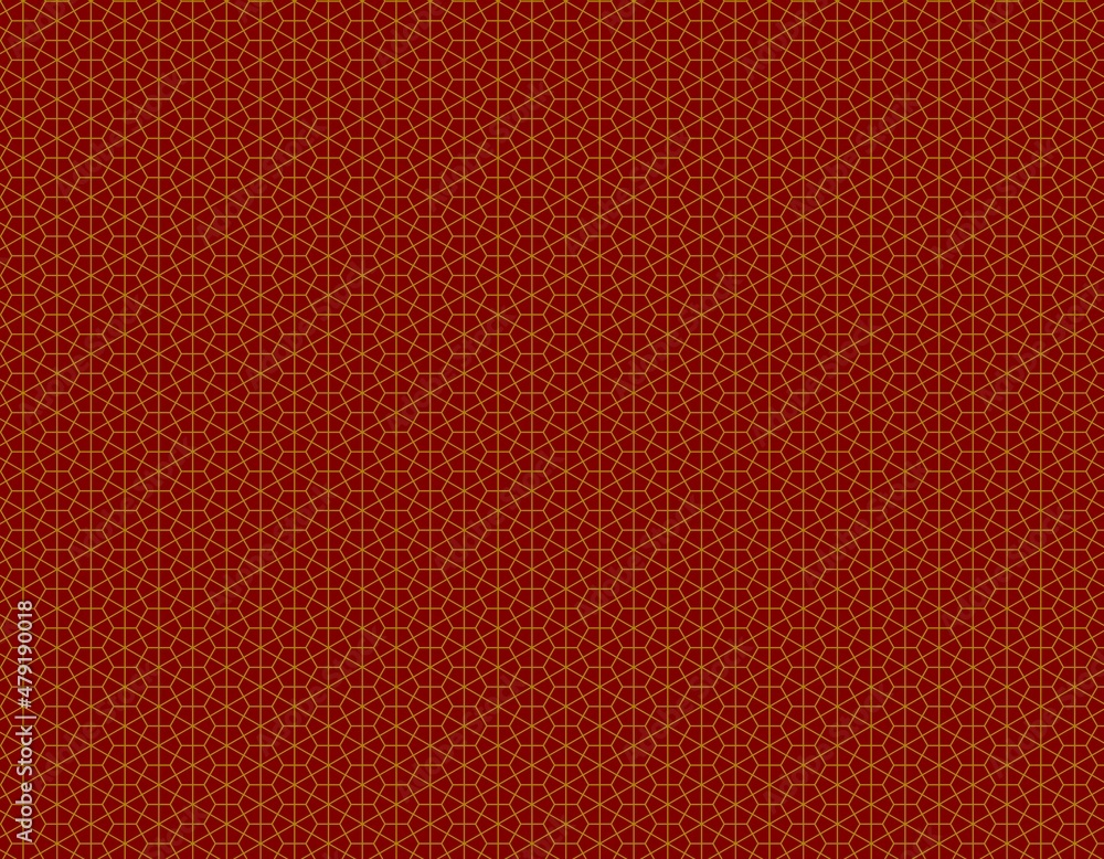 積石亀甲模様の和風背景素材 Stock Illustration | Adobe Stock