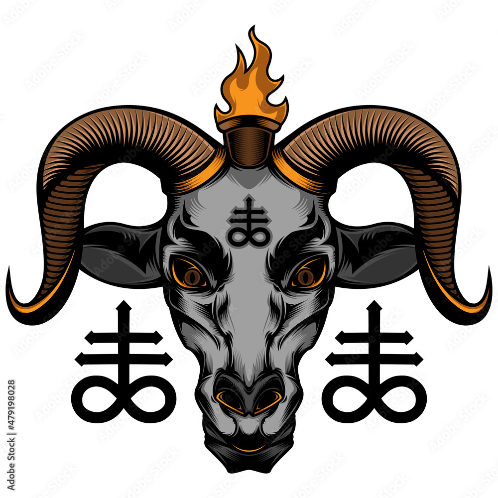Poster baphomet demon satanic logo – Muurposter | Europosters