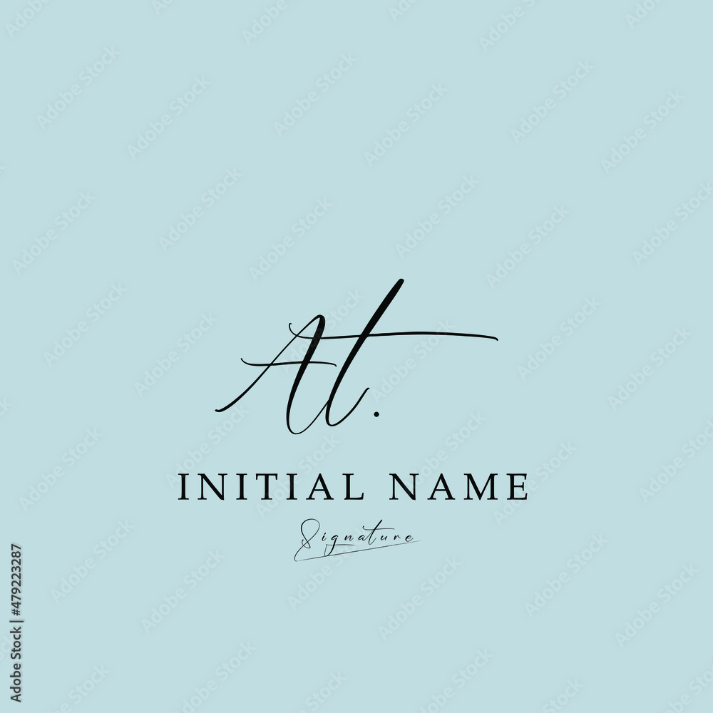 AT logo icon vector image design for business. TA logo design. Stock ...