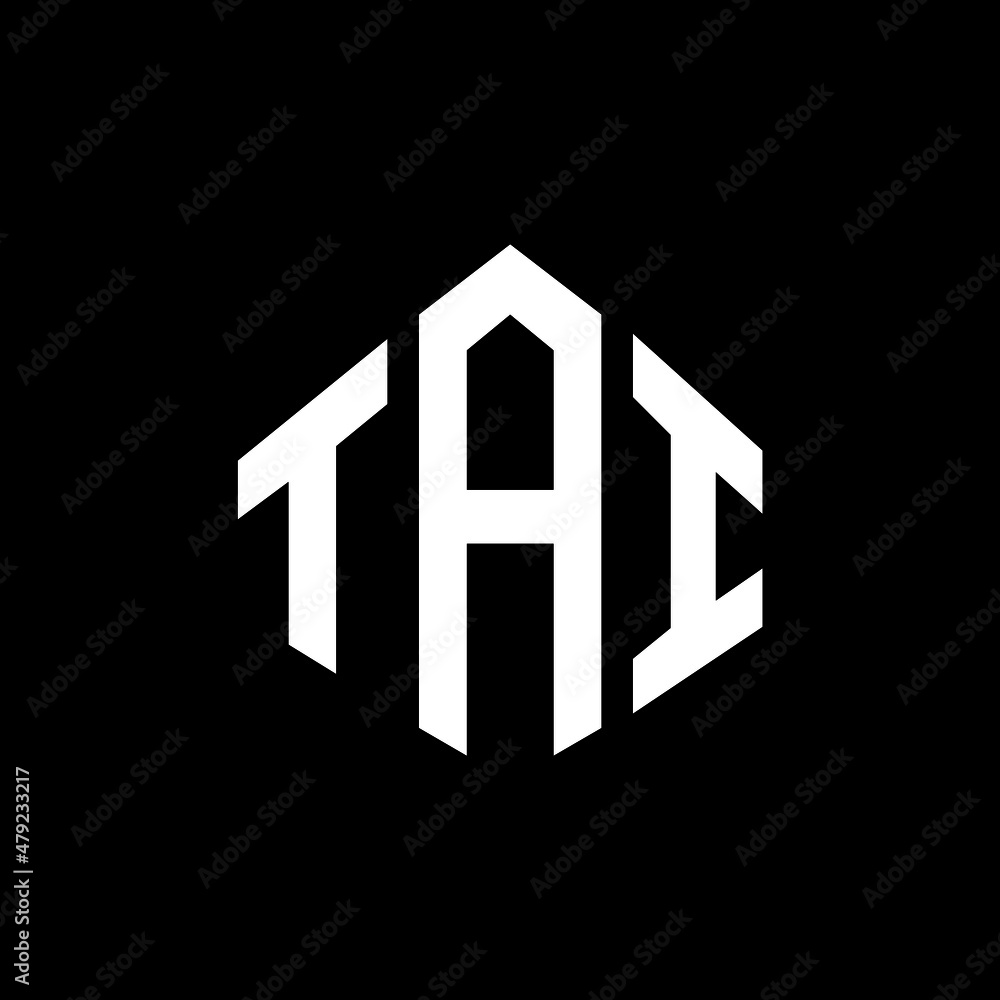 TAI letter logo design with polygon shape. TAI polygon and cube shape ...
