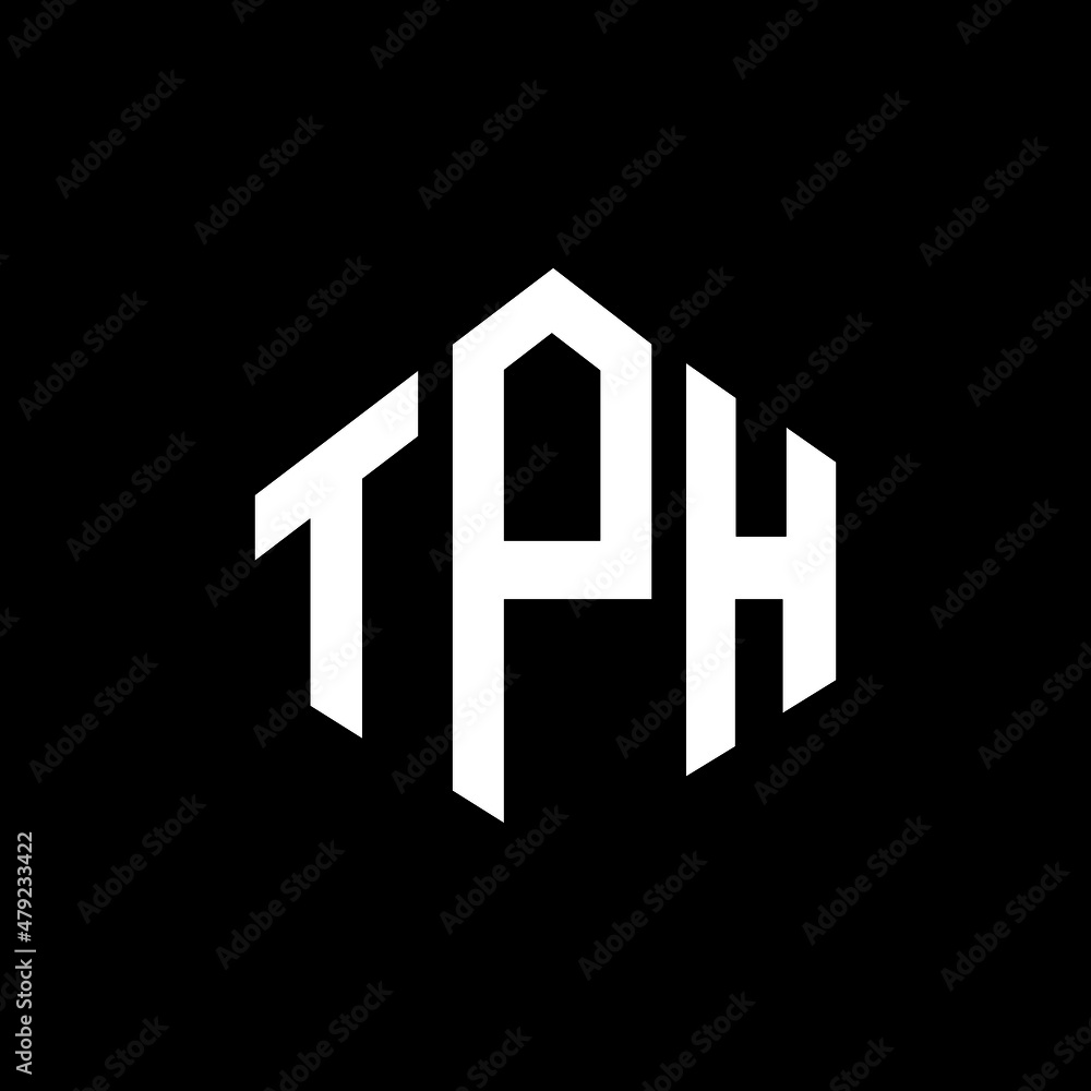 TPH letter logo design with polygon shape. TPH polygon and cube shape ...