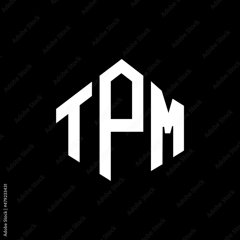 TPM letter logo design with polygon shape. TPM polygon and cube shape ...