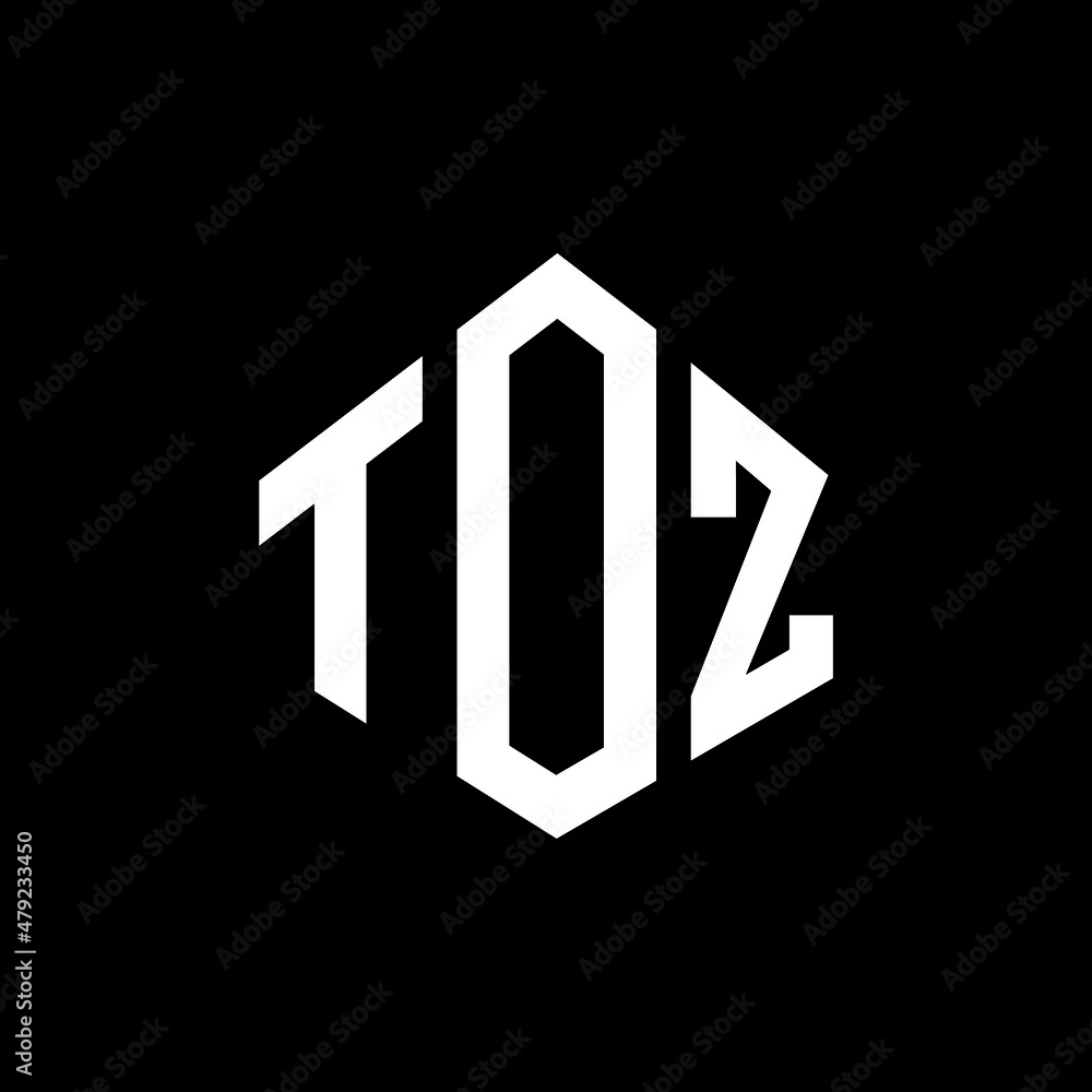 TOZ letter logo design with polygon shape. TOZ polygon and cube shape ...