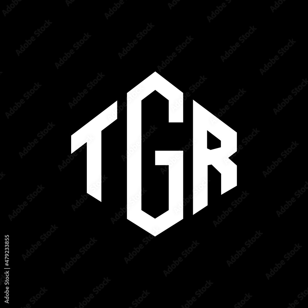 TGR letter logo design with polygon shape. TGR polygon and cube shape ...