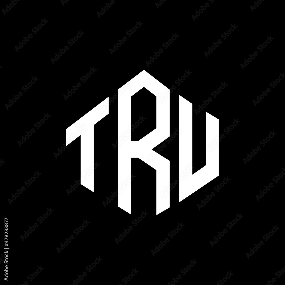 TRU letter logo design with polygon shape. TRU polygon and cube shape ...