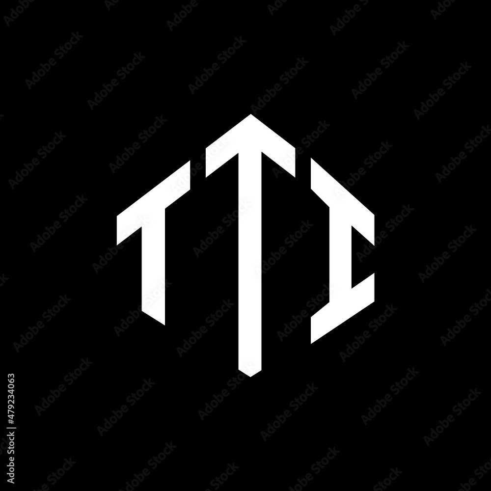 TTI letter logo design with polygon shape. TTI polygon and cube shape ...