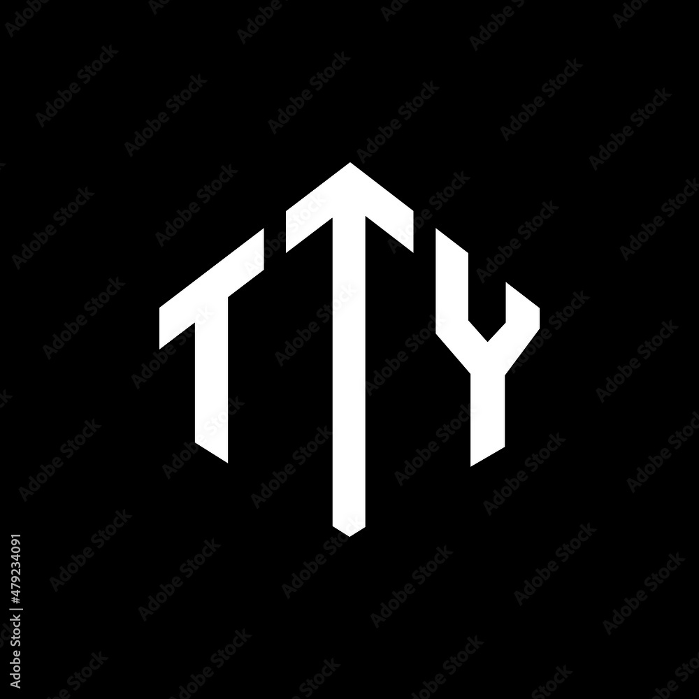 TTY letter logo design with polygon shape. TTY polygon and cube shape ...