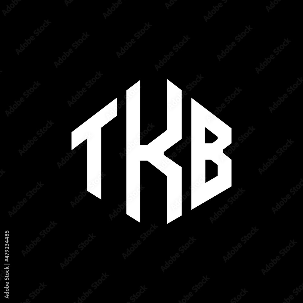 TKB letter logo design with polygon shape. TKB polygon and cube shape ...