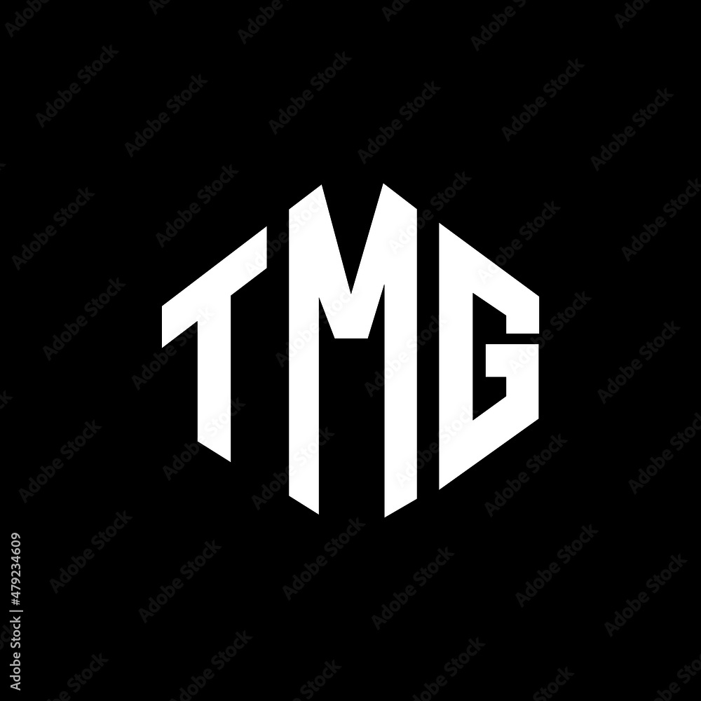 TMG letter logo design with polygon shape. TMG polygon and cube shape ...
