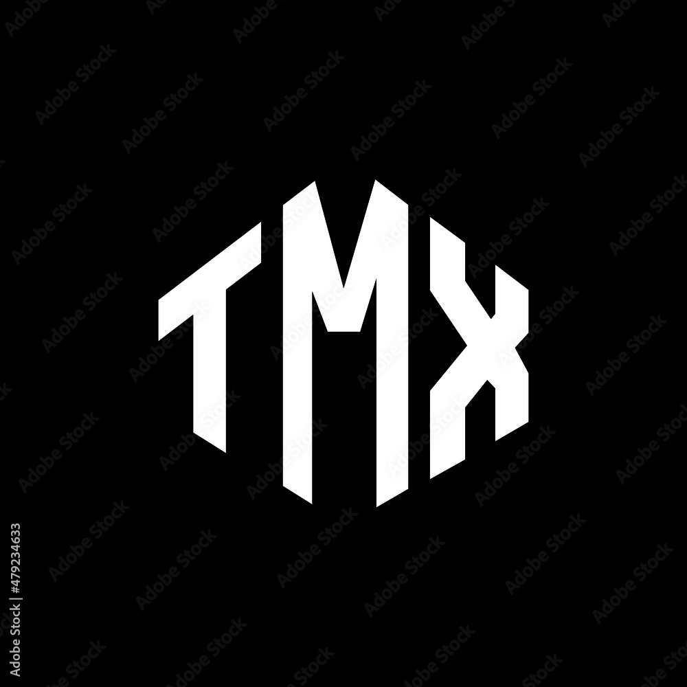 TMX letter logo design with polygon shape. TMX polygon and cube shape ...
