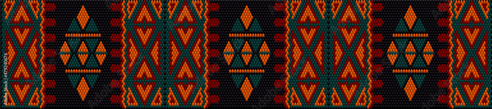 Folk ornament, national pattern, ethnic embroidery, ornamental texture ...