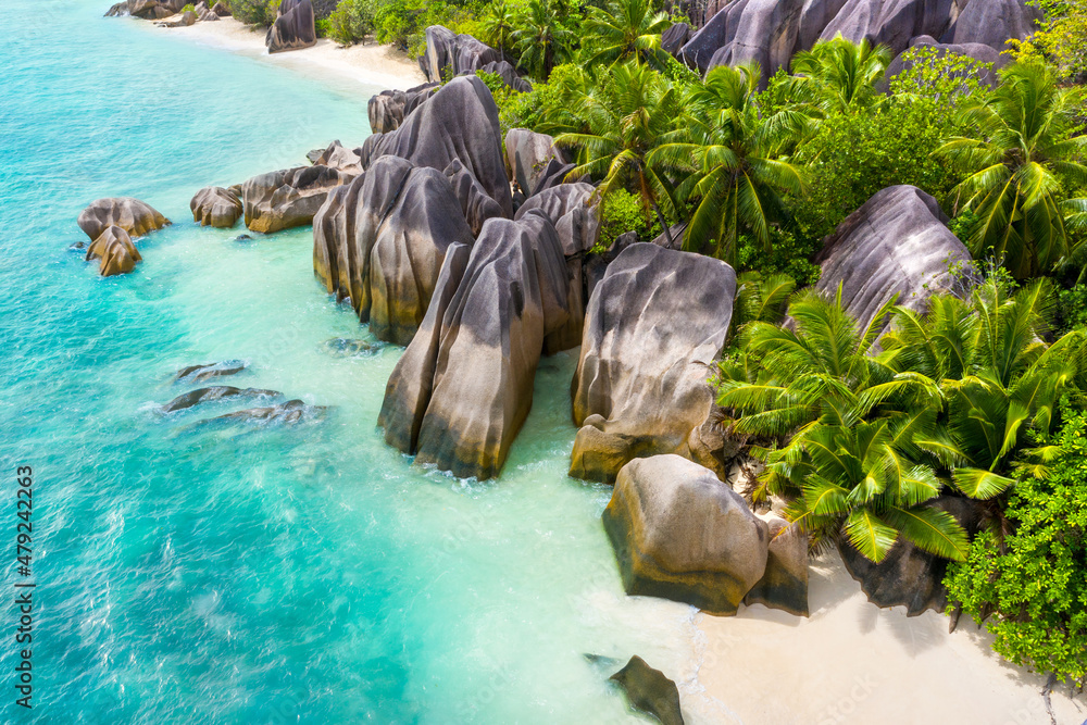 Anse Source D'Argent - the most beautiful beach of Seychelles. La Digue ...