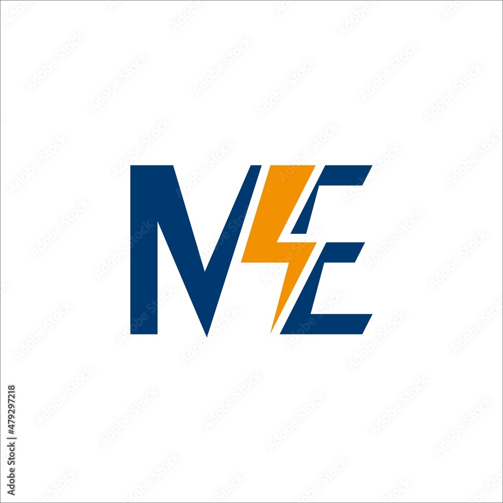 Letter ME, EM logo. Electrical Logo. service logo. Stock Vector | Adobe ...