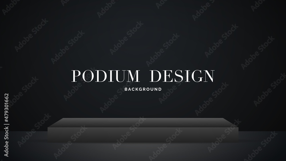 Black square Podium and minimal abstract background , 3D stage podium ...