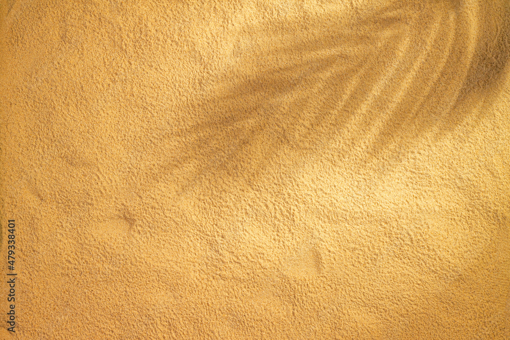 Sand background with copy space for text. Sand texture closeup with ...