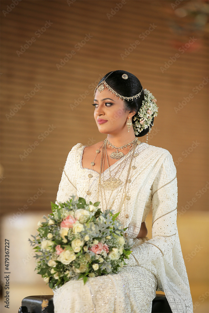 Sri Lankan Bride Stock Photo | Adobe Stock
