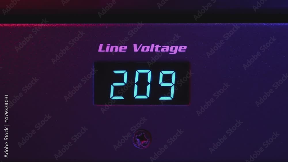 Video Stock The screen of a voltage distribution device in a ...