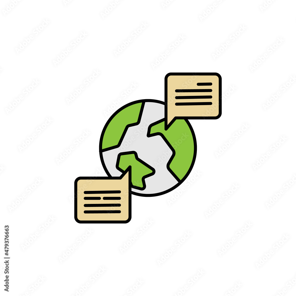 language line colored icon. Signs and symbols can be used for web, logo ...