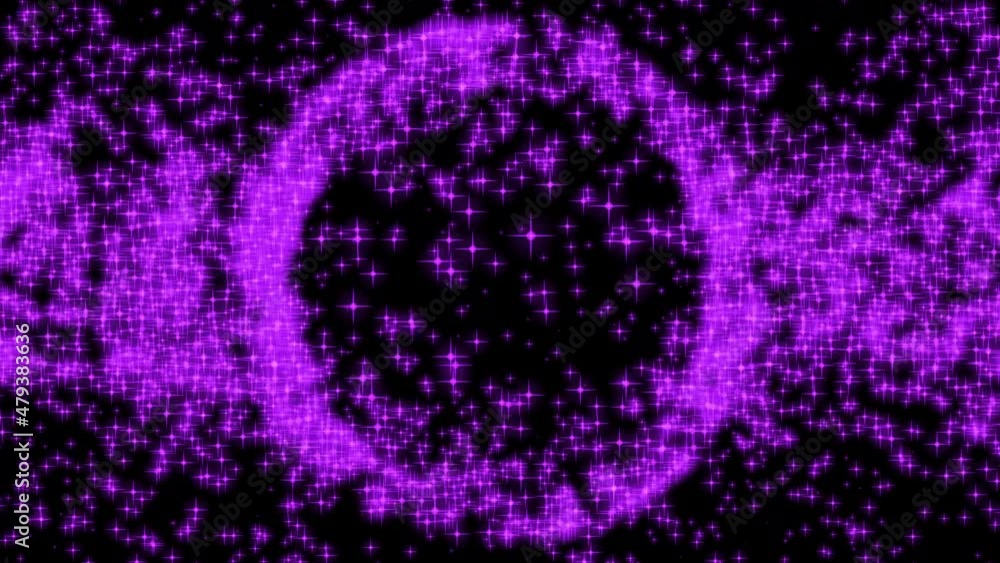 A futuristic lilac planet that emits a strong electromagnetic field in ...