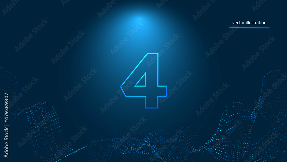 Number of 4. digital technological light shadow vector file one dark ...