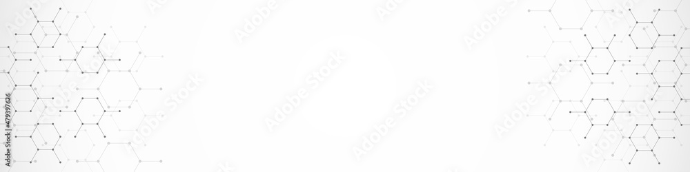 Abstract geometric background with a hexagon pattern. Hexagonal shape ...