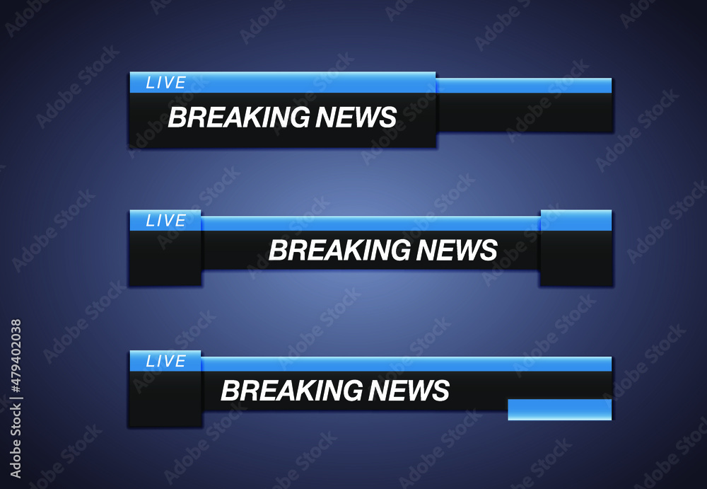 Banner breaking news, important news,Vector illustration TV News Bars ...