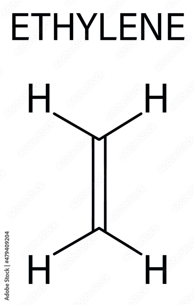 Ethylene or ethene molecule. Used in production of polyethylene but ...