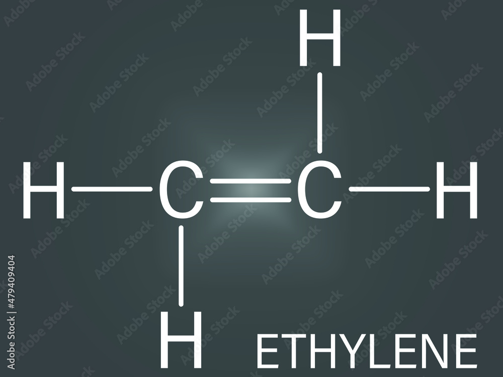 Ethylene or ethene molecule. Used in production of polyethylene but ...