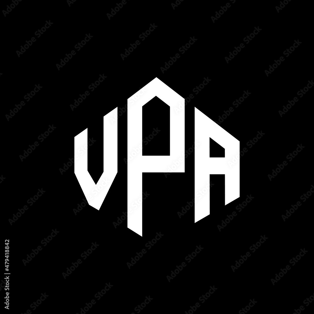 VPA letter logo design with polygon shape. VPA polygon and cube shape ...