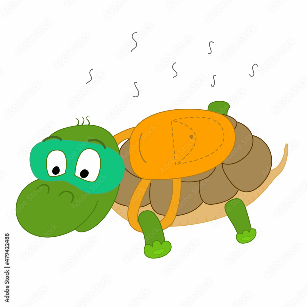 Turtle character vector cartoon illustration. Turtle jumping with a ...