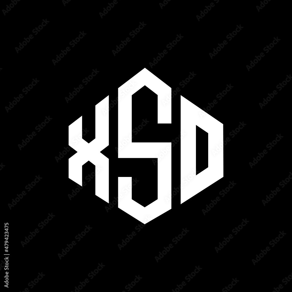 XSO letter logo design with polygon shape. XSO polygon and cube shape ...