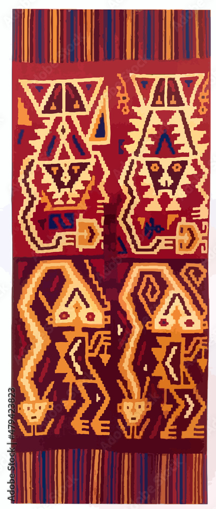textile cultural patterns peru culture inca pre inca wari chimu mochica ...