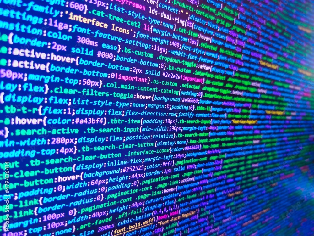 Data bits computer bits, shadow and dark vignette effect. Screenshot ...