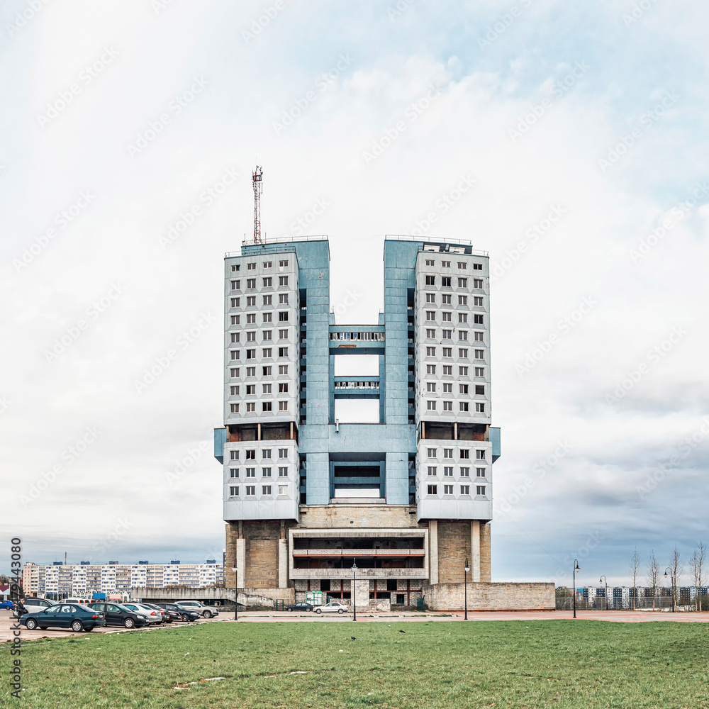 House of Soviets in Kaliningrad, an abandoned building in the ...