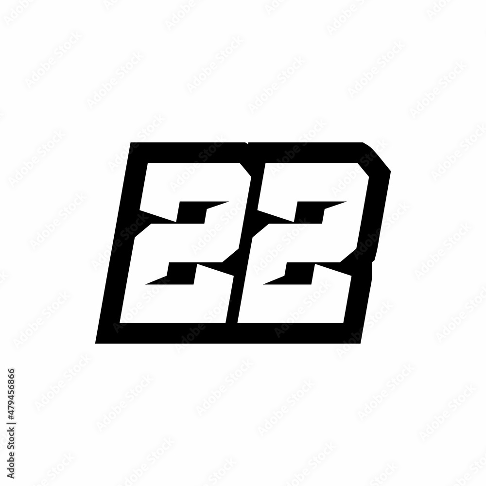 Number 22 Logo