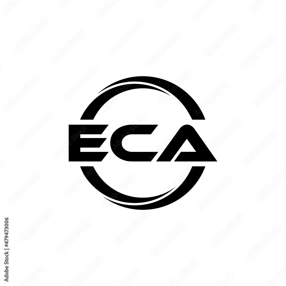 ECA letter logo design with white background in illustrator, vector ...