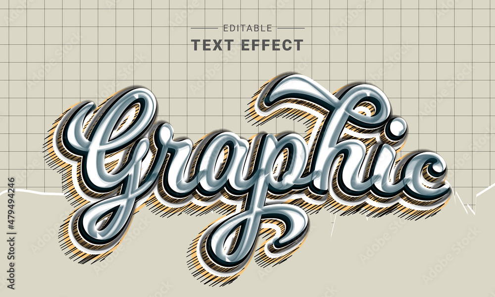 Editable text style effect - Doodle text style theme. School sketch ...