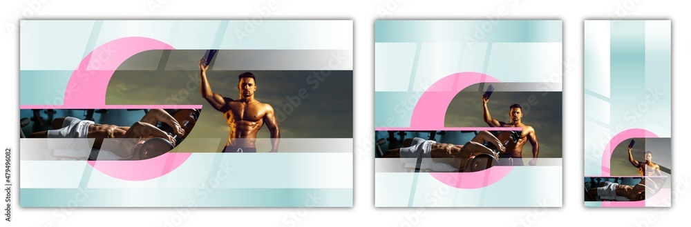 Fitness sport background. Template design, for print banner, web ...