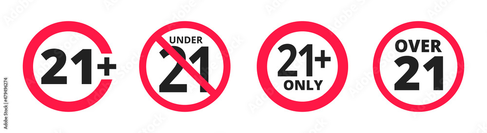 21 And Over Sign