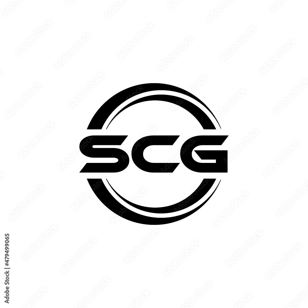 SCG letter logo design with white background in illustrator, vector ...