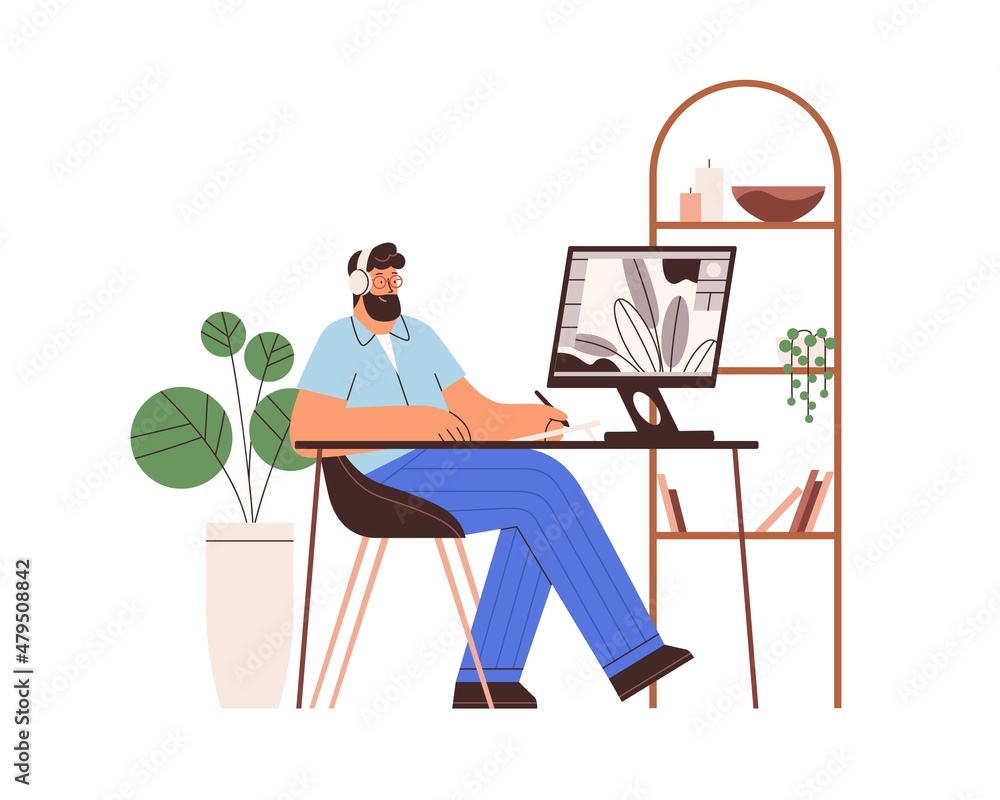 Illustrator Artist At Work