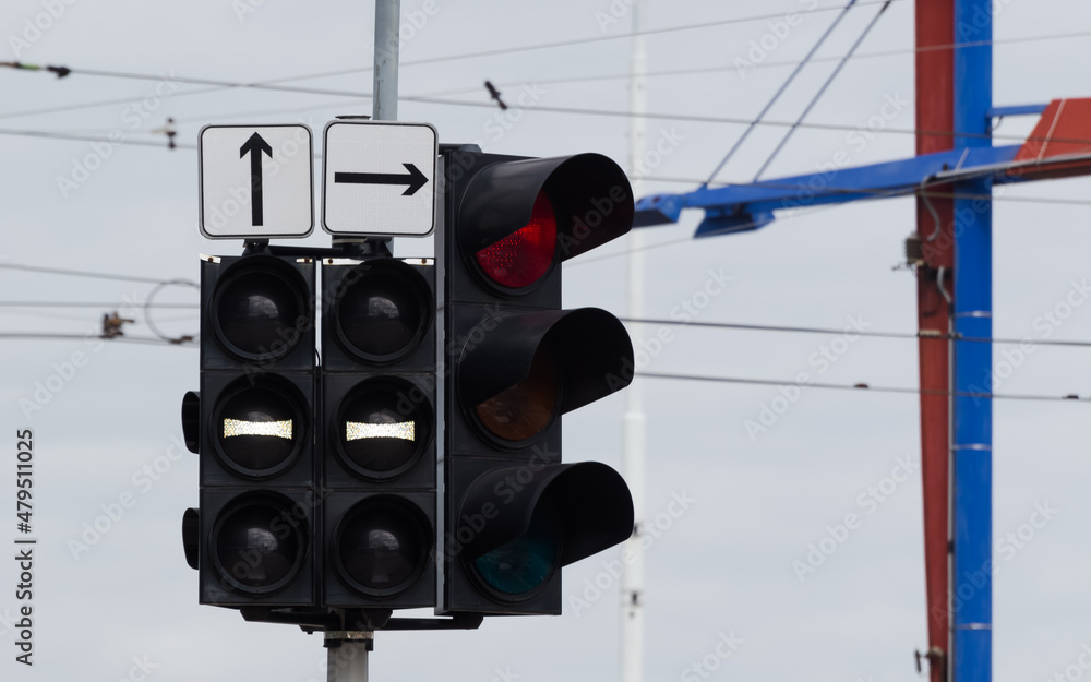 TRAFFIC LIGHT - Signaling for cars and trams Stock Photo | Adobe Stock