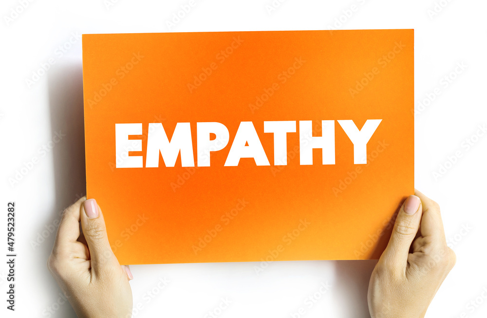 Empathy text quote on card, concept background Stock Photo | Adobe Stock