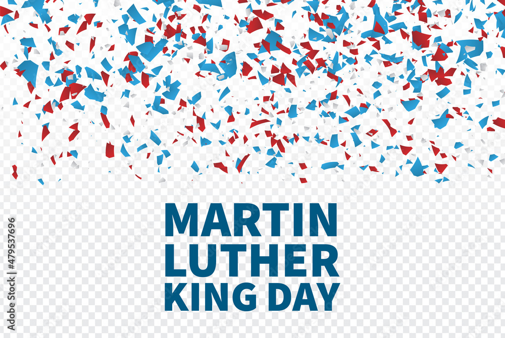 Martin Luther King Day. MLK holiday banner design. Transparent overlay ...