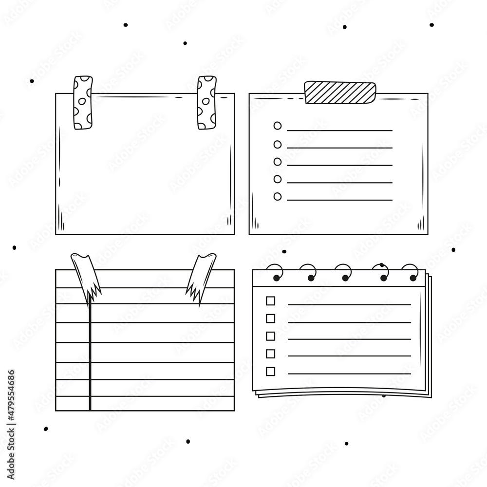 set of doodle checklists. What needs to be done, a task list with a ...